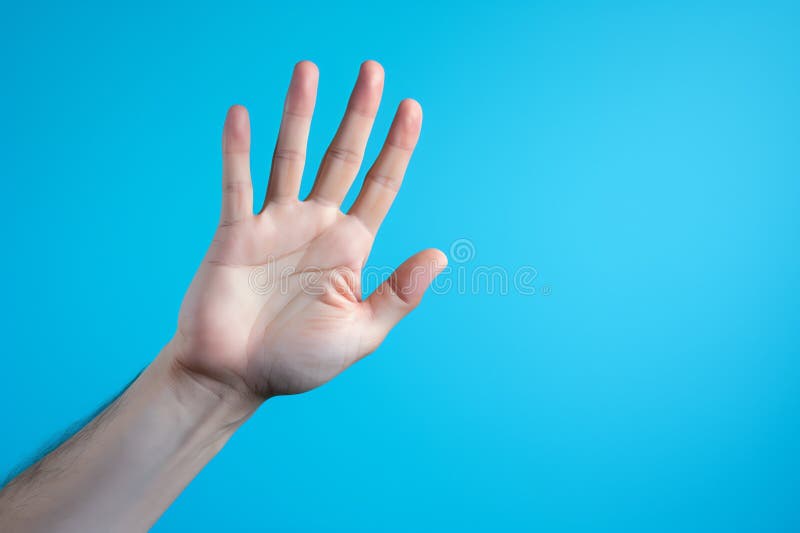 High Five Hand Gesture On Blue Background Stock Illustration Illustration Of Person Manicure