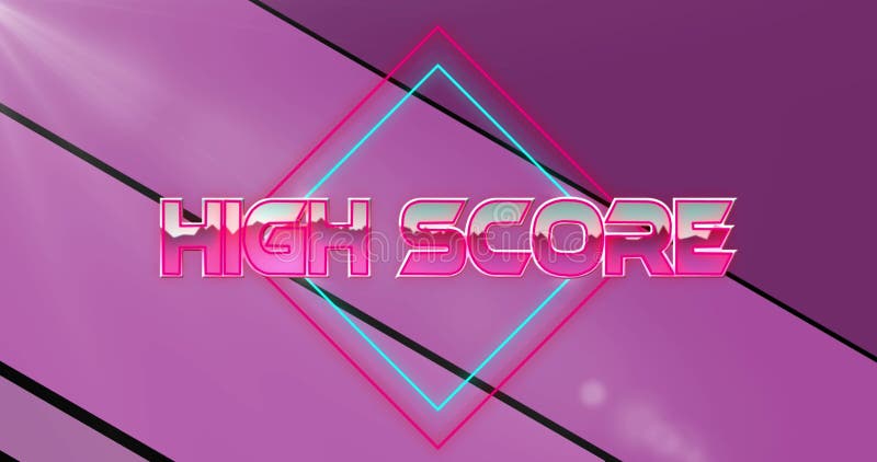 Image of High Score Text Over Light Spots Stock Illustration ...
