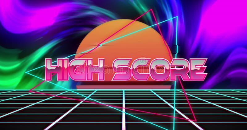 Image of High Score Text Over Shapes Stock Image - Image of games ...