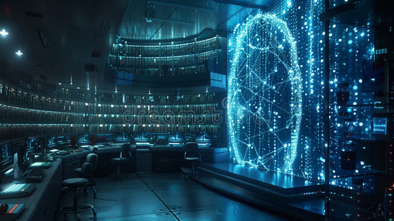 A High-Tech Lab for Analyzing Complex Data with AI Algorithms Stock ...