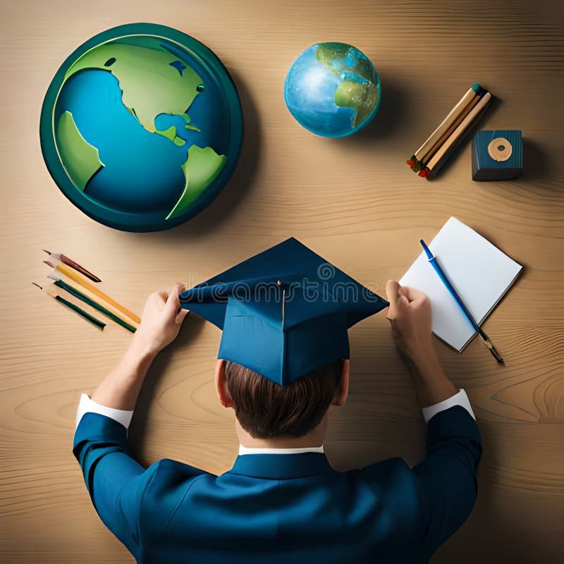 Illustration on Higher Education and Higher Studies Stock Illustration ...