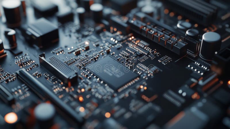A Close-up View of a Modern Circuit Board Filled with Intricate ...