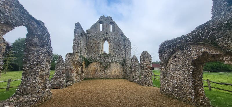 Image of a Historic Religious Monument, the Boxgrove Priory, in a Rural ...