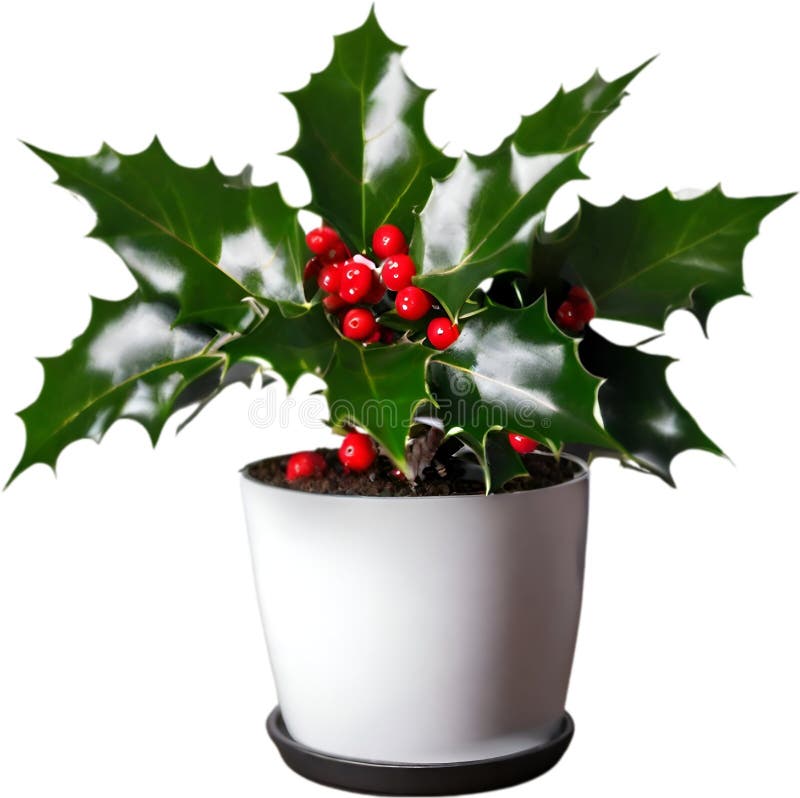 An Image of Holly Branches. Ai-generated. Stock Image - Illustration of ...
