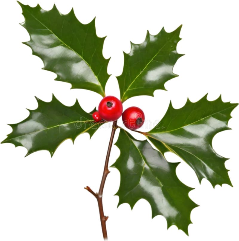 An Image of Holly Branches. Ai-generated. Stock Photo - Illustration of ...