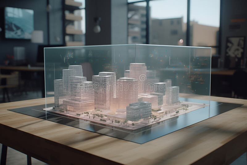 Image of a Holographic Display Showing a Virtual Model of a New ...