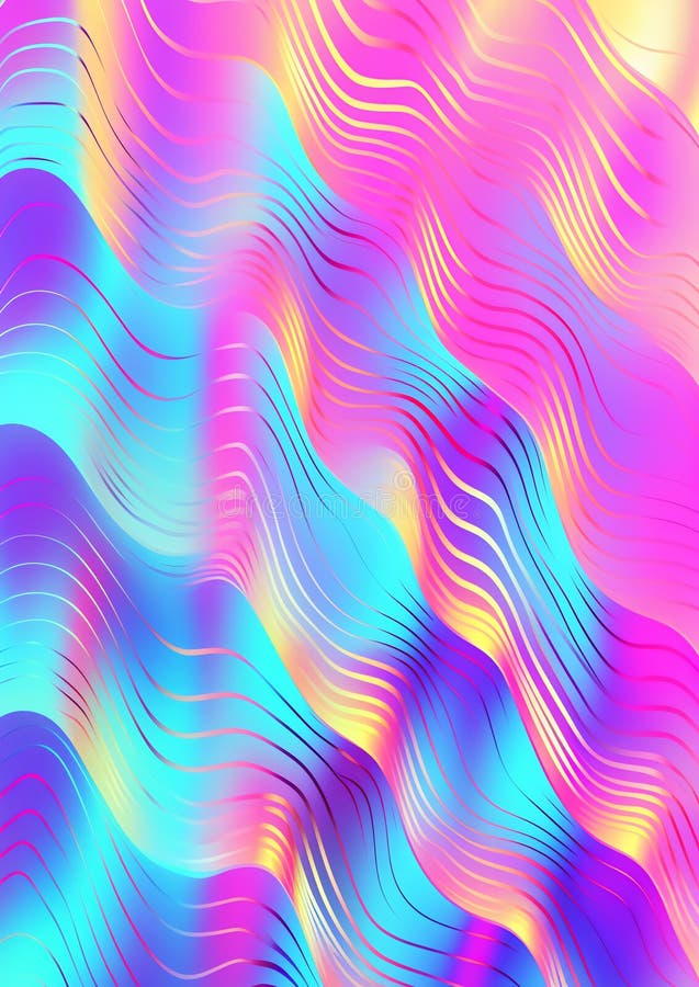 Holographic Texture 90s Retro Nostalgic Frame Stock Illustration ...