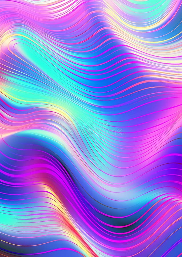 Holographic Texture 90s Retro Nostalgic Frame Stock Illustration ...