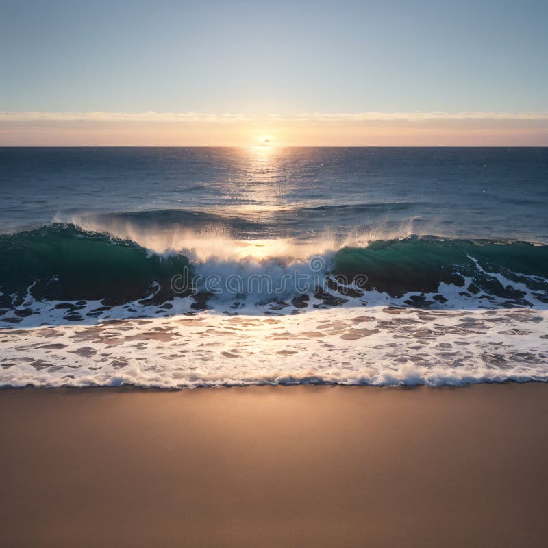 Horizontal Line of Calm Sea on the Day Light Made with Generative AI ...