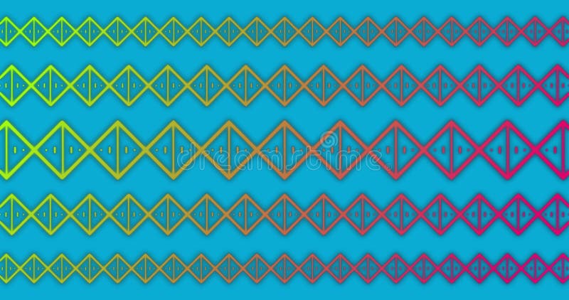 Image of Horizontal Rows of Colourful Diamond Pattern with Moving Lines ...