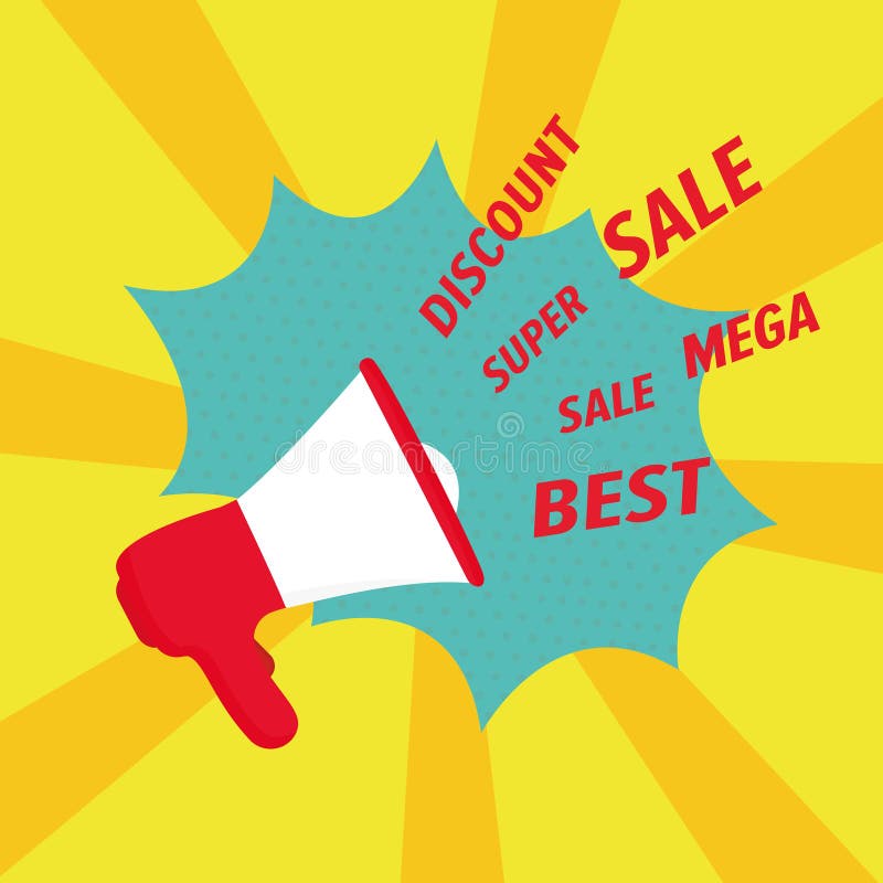 Image of Horn Discount Day Black Friday Idea Explosion Vector ...