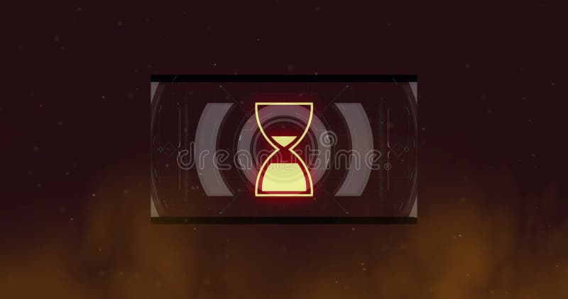 Image of Hourglass Symbols Spinning Over Dark Background Stock ...