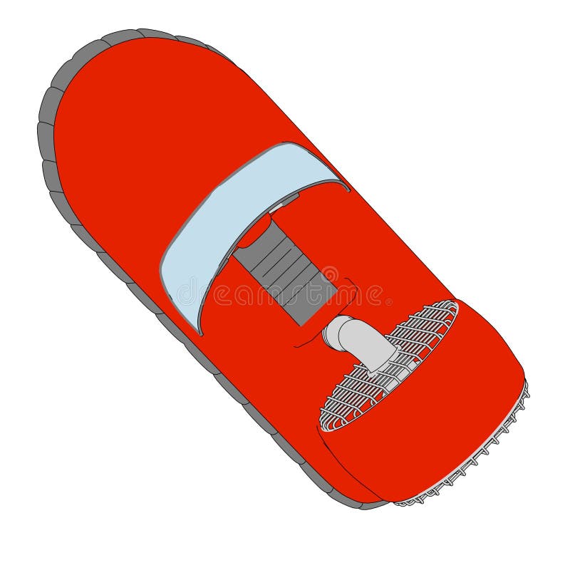 Cartoon boy in hovercraft stock illustration. Illustration of ...