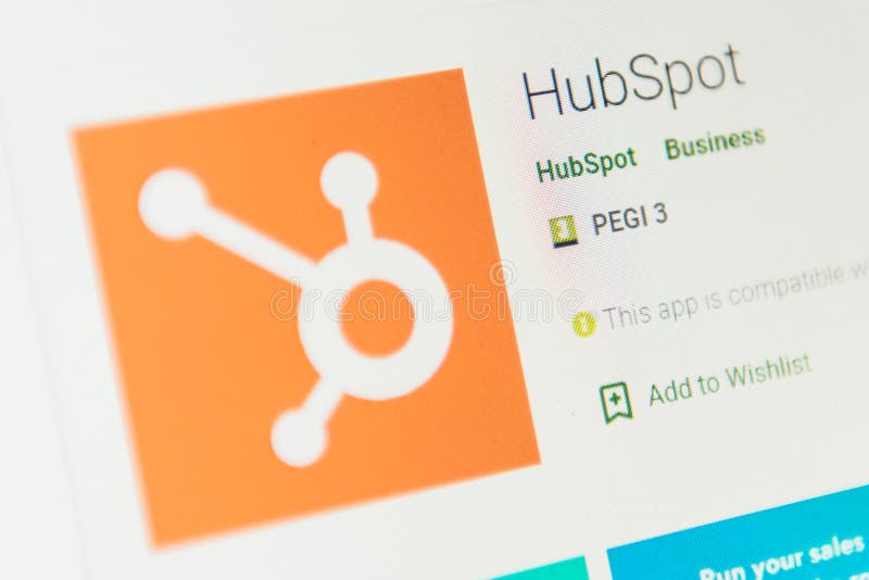HubSpot App Icon. Selective Focus. Editorial Stock Image - Image of ...