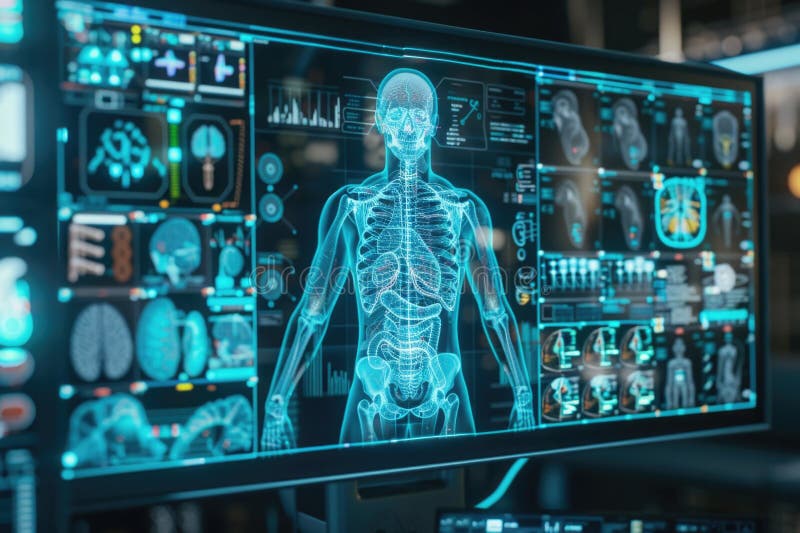 Image of a Human Body Displayed on a Computer Screen. Suitable for ...