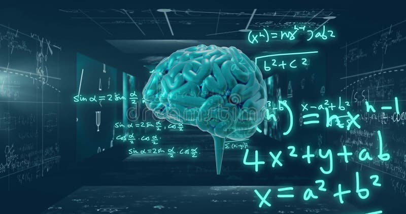 Image of Human Brain, Ai Mathematical Data Processing Stock Photo ...