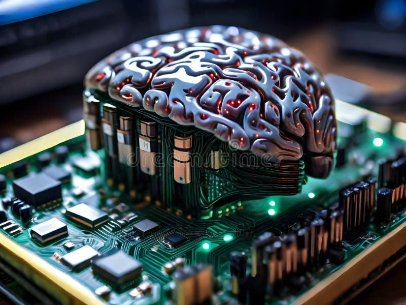 Image of the Human Brain As the Printed Circuit As Motherboard ...