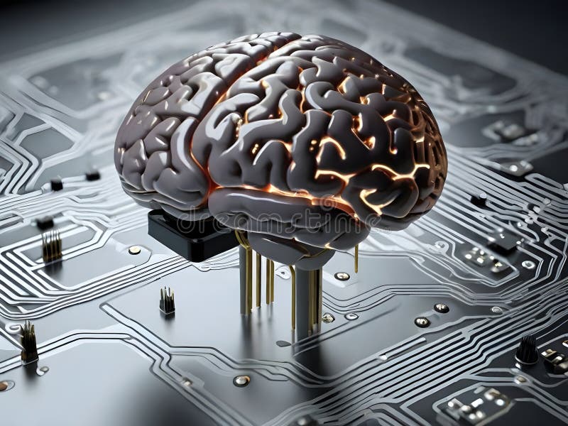Image of the Human Brain As the Printed Circuit As Motherboard ...
