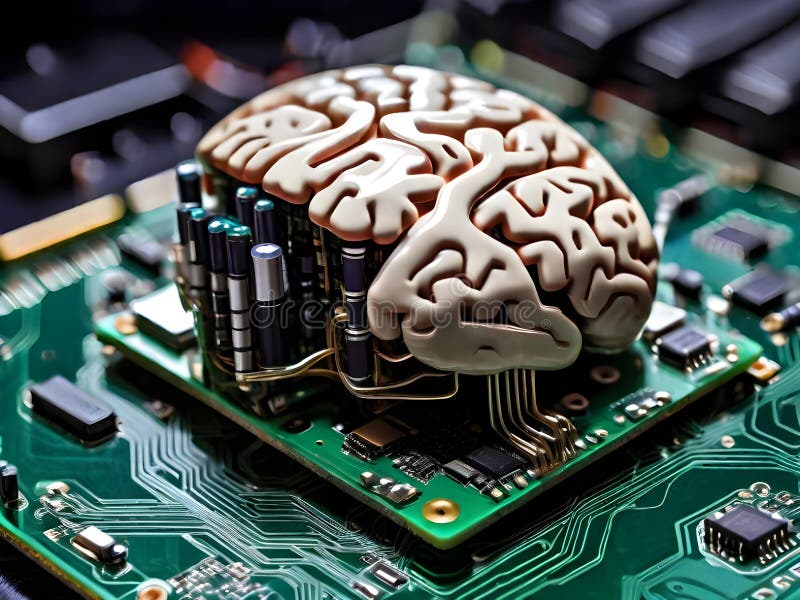 Image of the Human Brain As the Printed Circuit As Motherboard ...