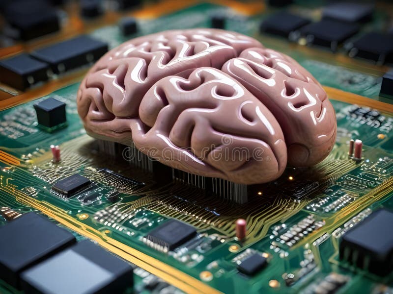 Image of the Human Brain As the Printed Circuit As Motherboard ...