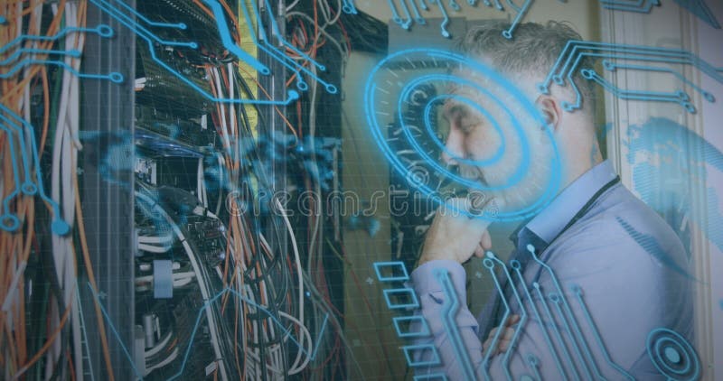 Image of Human Brain and Scopes Scanning Over World Map Stock Image ...