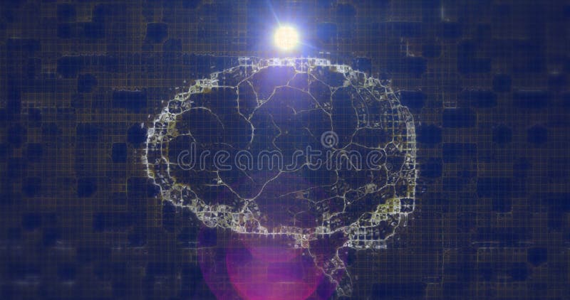 Image of Human Brain Spinning and White Brain Stock Illustration ...