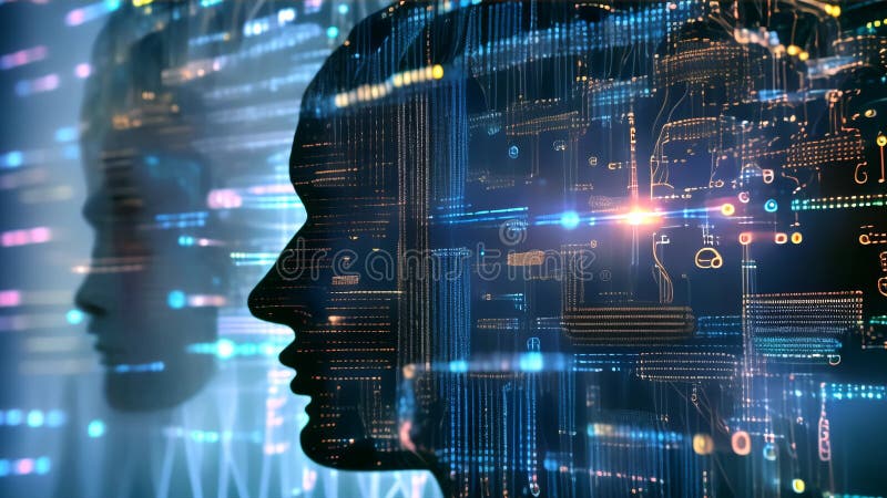 Human Face of Digital Knowledge Stock Video - Video of system, data ...