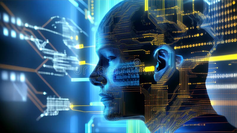 Human Face of Digital Knowledge Stock Footage - Video of science, data ...