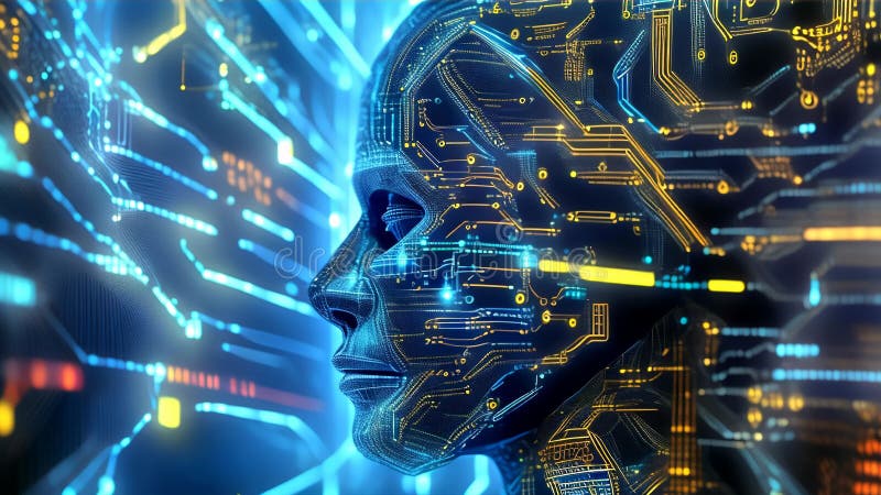 Human Face of Digital Knowledge Stock Video - Video of digital, flow ...