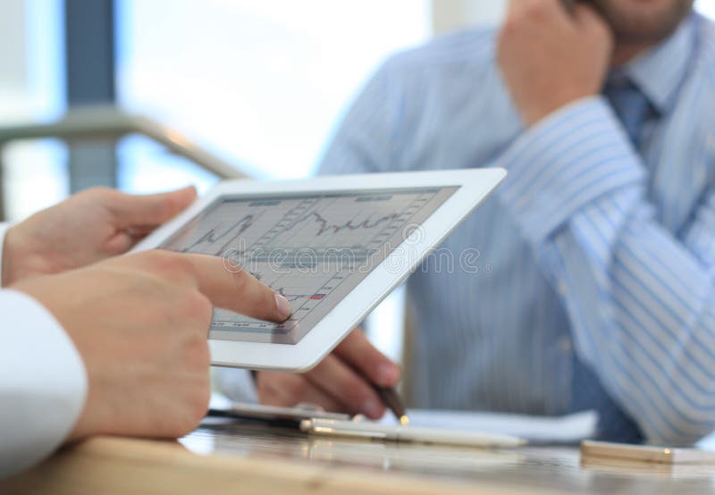 Image of Human Hand Pointing at Touchscreen Stock Photo - Image of ...