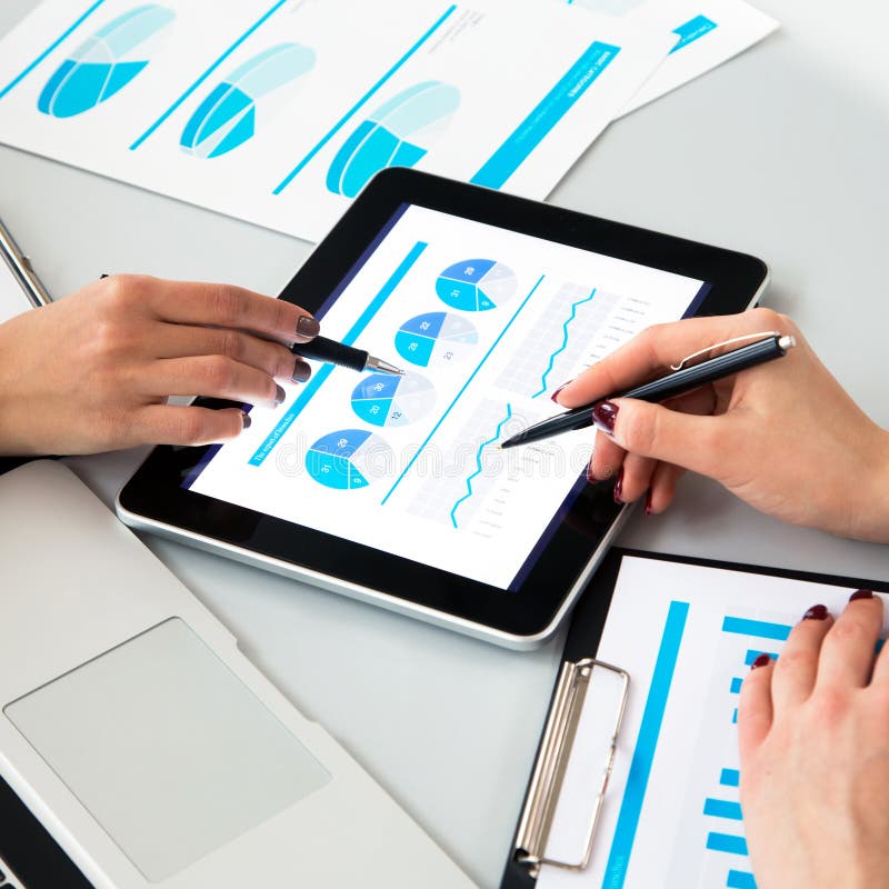 Human Hands during Paperwork at Meeting Stock Image - Image of paper ...