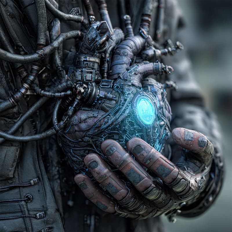 Image of Human Heart Made of Metal Elements. Stock Photo - Image of ...