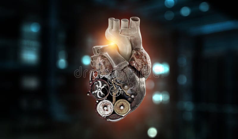 Image of Human Heart Made of Metal Elements Stock Photo - Image of ...