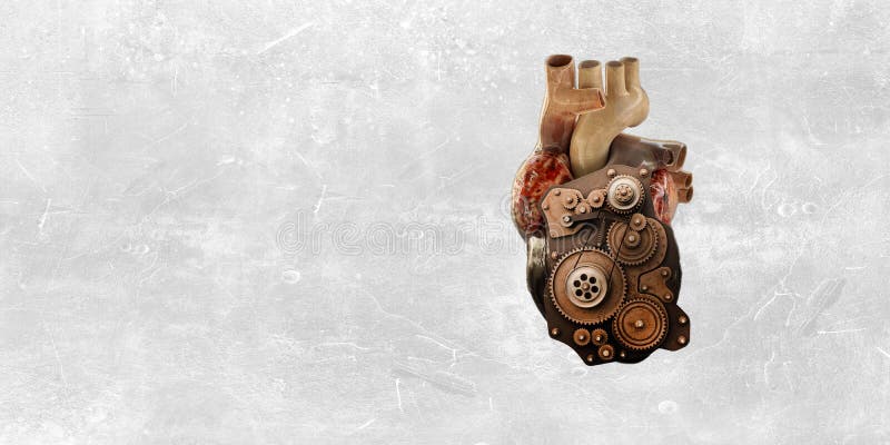 Image of Human Heart Made of Metal Elements Stock Image - Image of ...