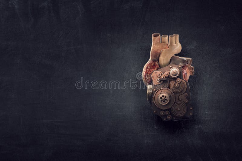Image of Human Heart Made of Metal Elements Stock Image - Image of ...