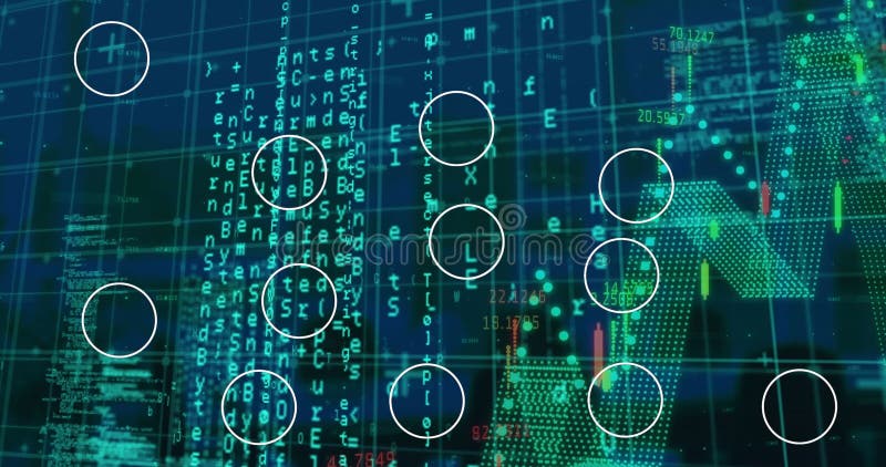 Image of Icon Flowchart, Multiple Graphs and Computer Language Over ...