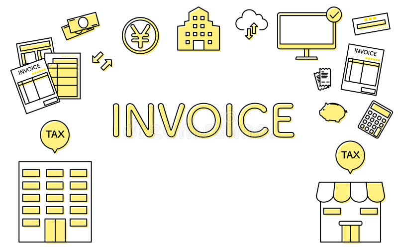 Image Icon Frame of the Invoice System and Text of the Invoice Stock ...