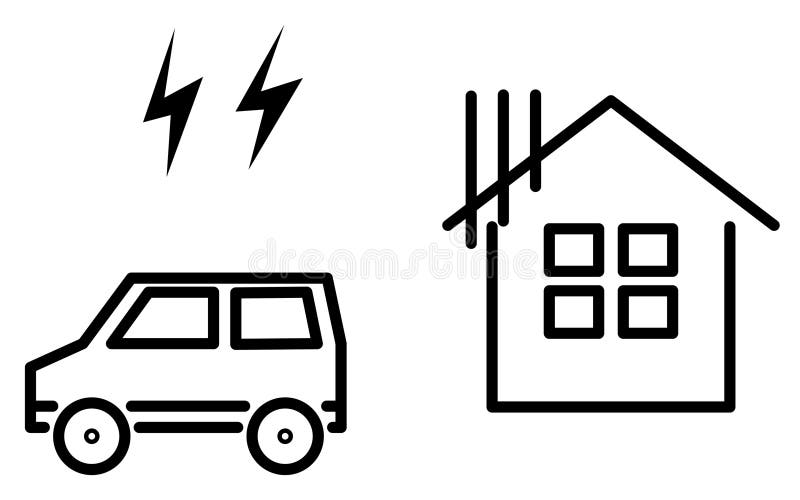 Image Icon of a House Affected by Automobile Noise Stock Vector ...