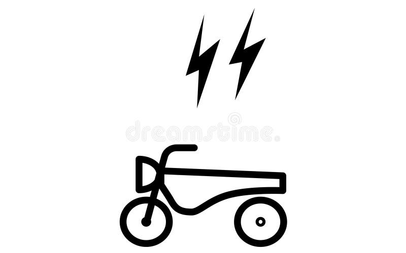 Image Icon of a Motorcycle Making Noise Stock Vector - Illustration of ...
