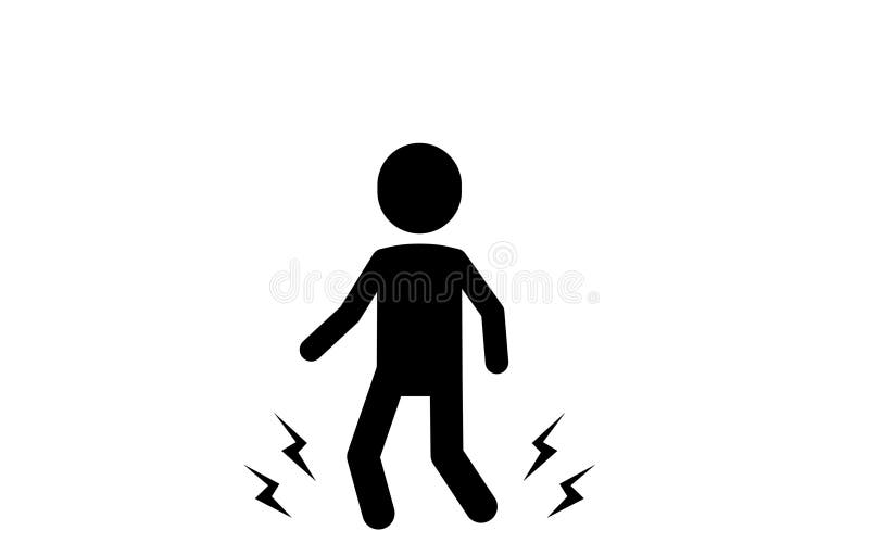 Image Icon of a Person Walking with Loud Footsteps that Causes Noise ...