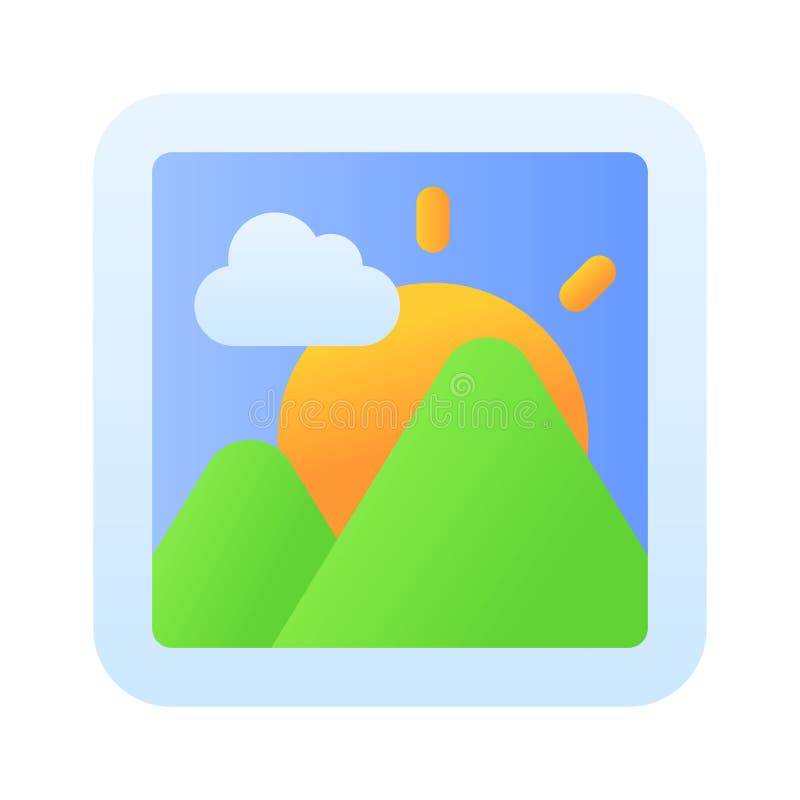 An Image Icon Represents a Visual Element, Used To Symbolize Photos ...