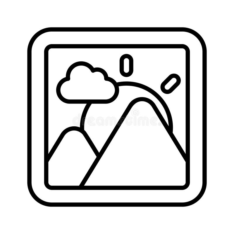 An Image Icon Represents a Visual Element, Used To Symbolize Photos ...