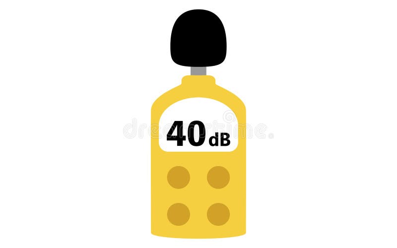 Image Icon of a Sound Level Meter Showing a Noise Level (dB) of 40 DB ...