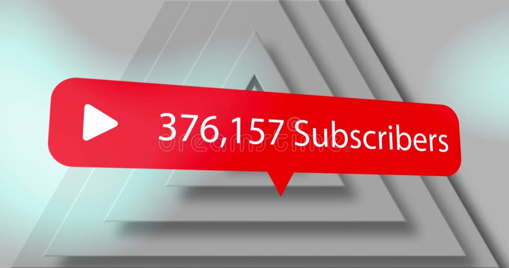 Image of Icon and Subscribers Text Over Grey Background Stock ...