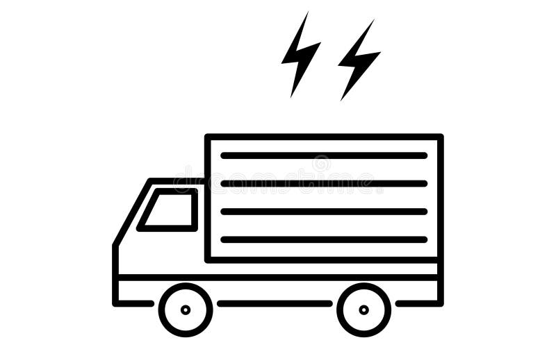 Image Icon of a 2-ton Truck Making Noise Stock Vector - Illustration of ...