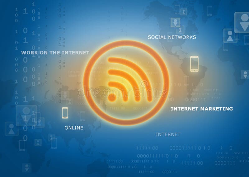 Image Icons Wi-fi on the Abstract Backgrounds of Stock Illustration ...