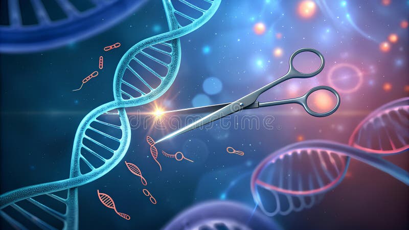Image Illustrates Biotechnology with Focus Gene Editing, Showcasing ...