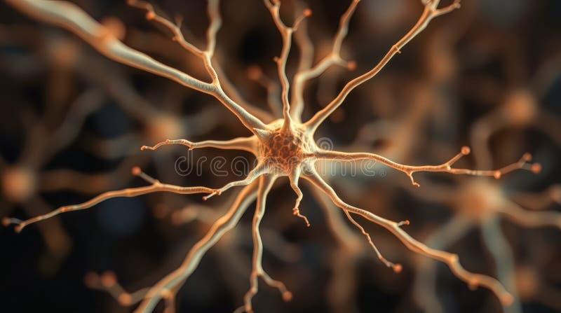 Detailed Structure of a Neuron Showcasing Its Intricate Connections and ...