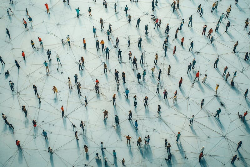 Global Interconnectedness People Linked Together Forming a Network ...