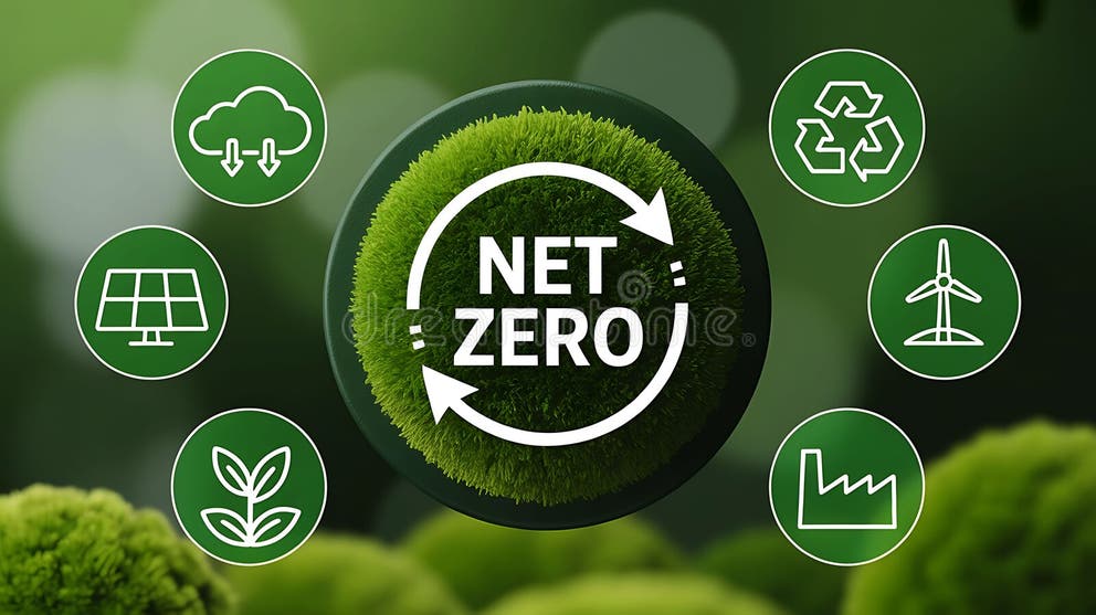 Panel Wind Turbine Recycling Planting Carbon Capture Stock Illustrations – 1 Panel Wind Turbine ...